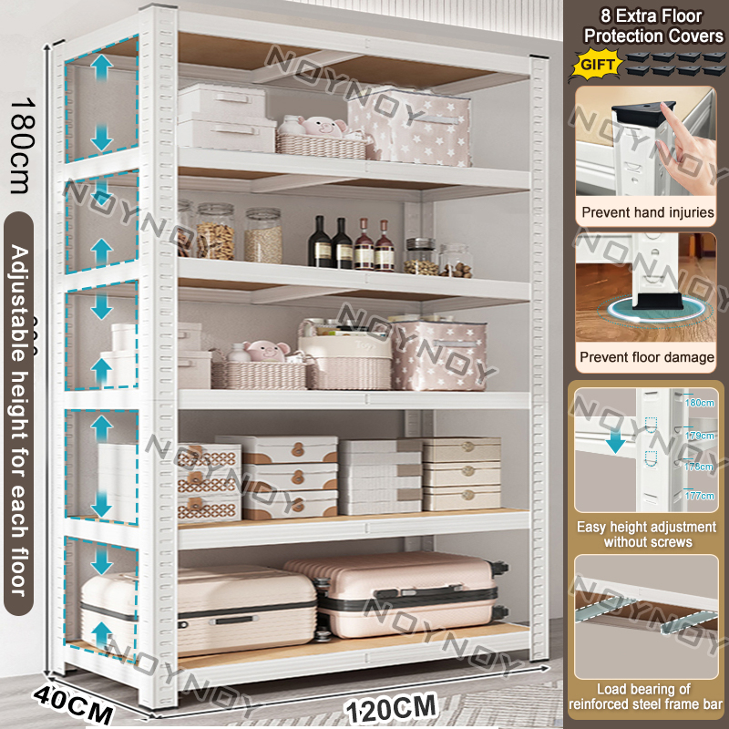 Load 500KG Boltless Steel Rack Shelves Racks 5 layer Steel Rack Shelves ...