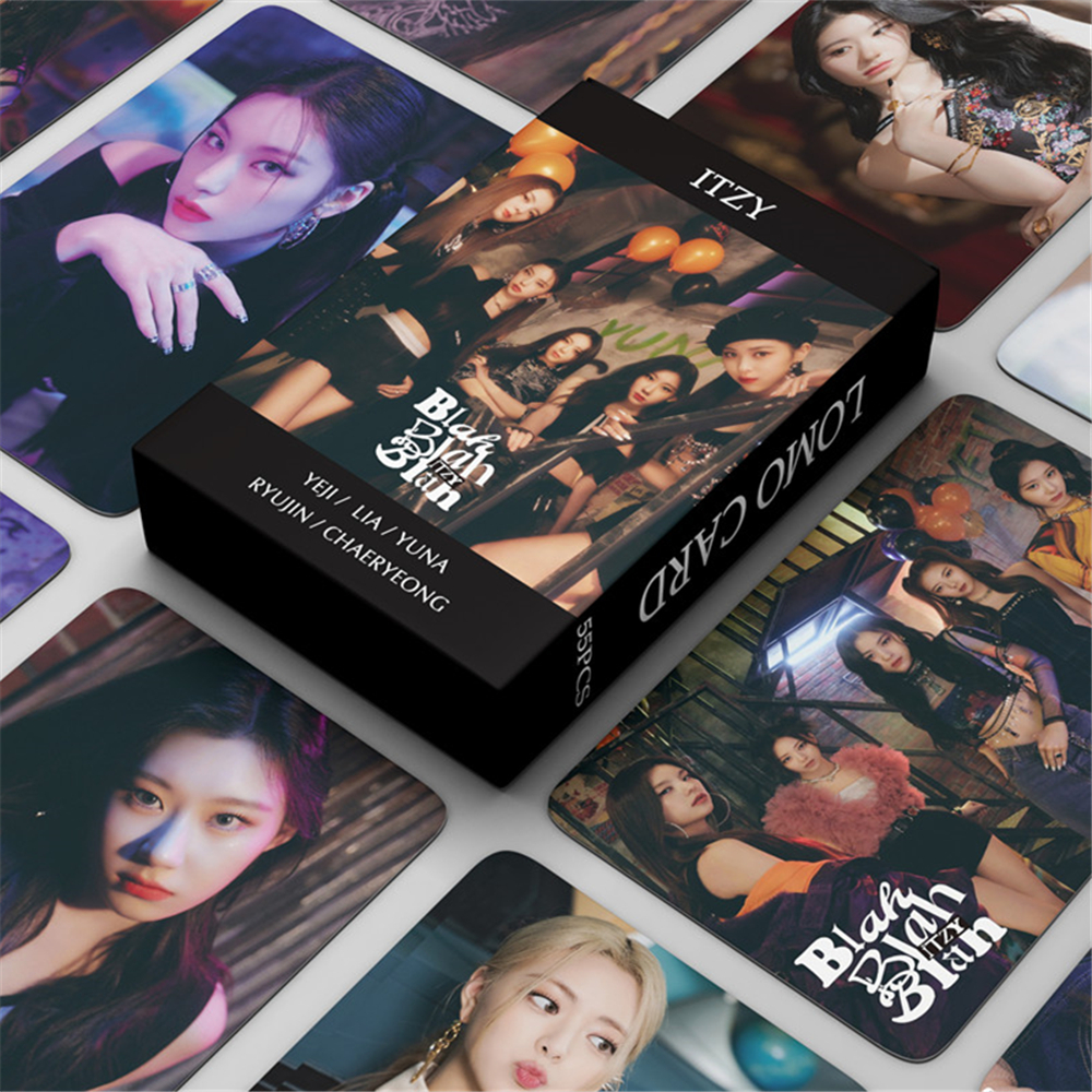 55pcs/box ITZY photocards Boys Like You Album Blah Blah Blah Checkmate Voltage Crazy in Love ...