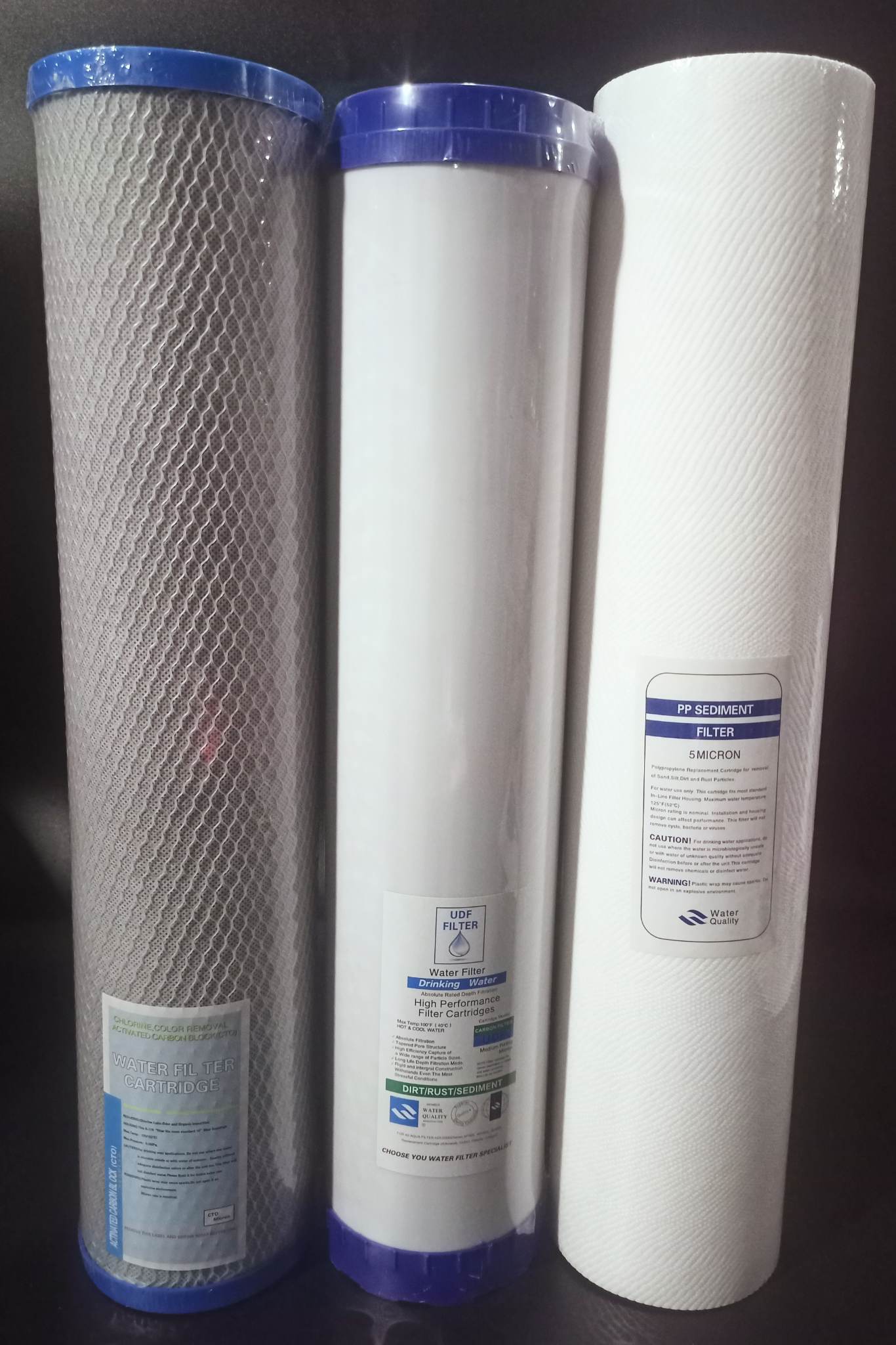 3pcs -All 20 inches BIG BLUE WATER FILTERS REPLACEMENT - PP Sediment ...