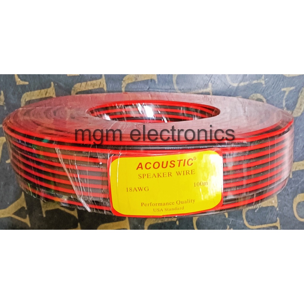 1ROLL ACOUSTIC Speaker Wire 18AWG RED/BLACK Heavy Duty Wire | Lazada PH