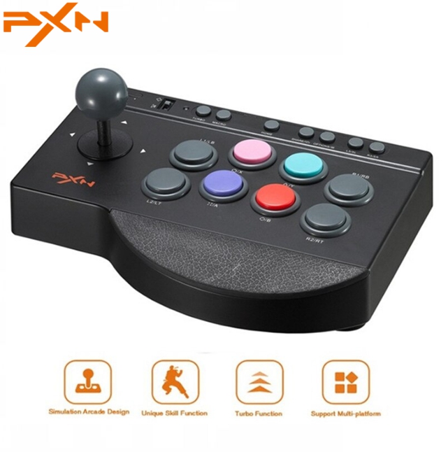 PXN-0082 Arcade Fight Stick PC Street Fighter Plug & Play Macro and ...