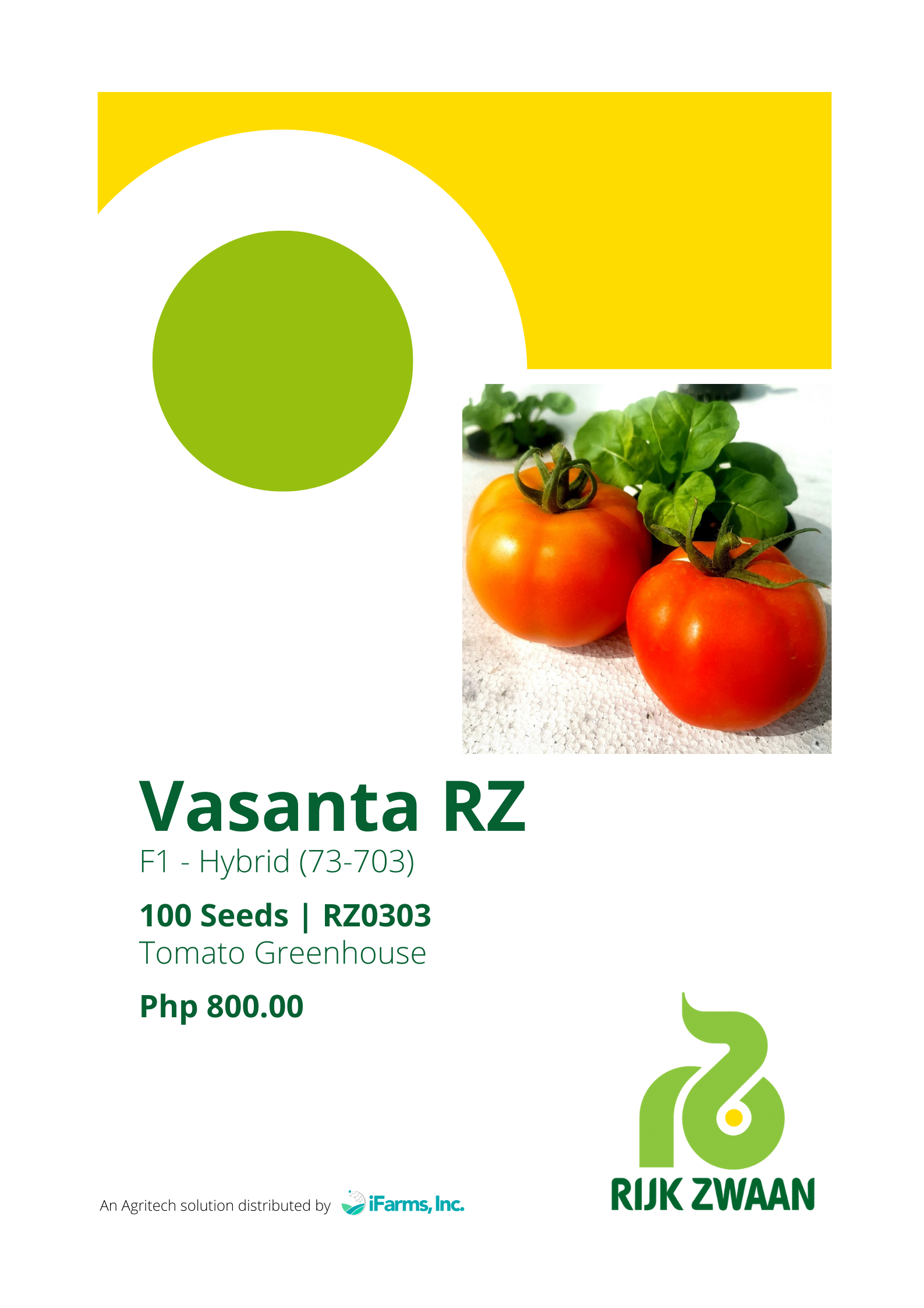 Rijk Zwaan Vasanta (Tomato GH) 100seeds/pack | Lazada PH