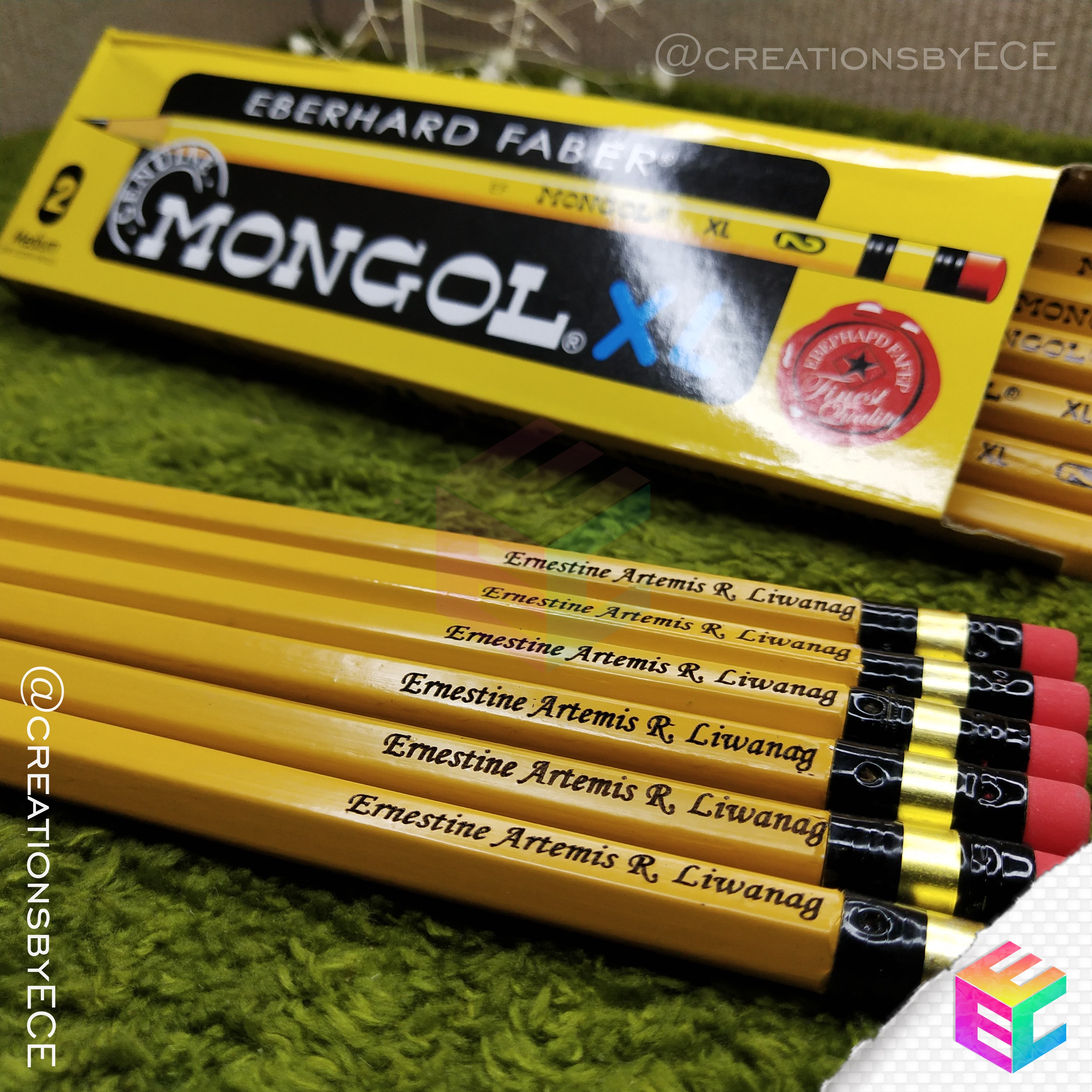 EC Personalized AUTHENTIC Mongol Pencils | INCLUDES Name Engraving ...