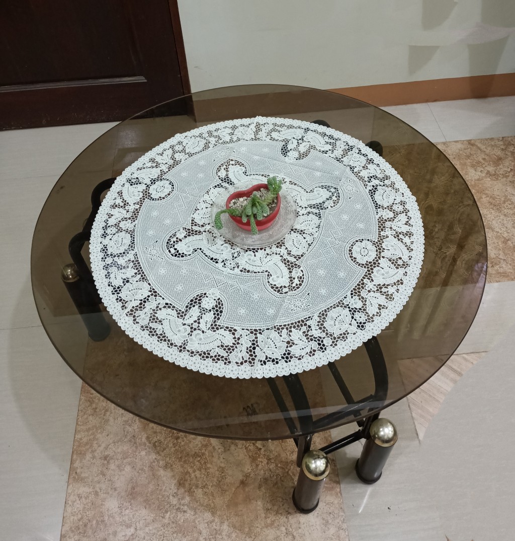 Round CENTER Table Cover Tablemat Centerpiece Lazy Susan Cream | Lazada PH