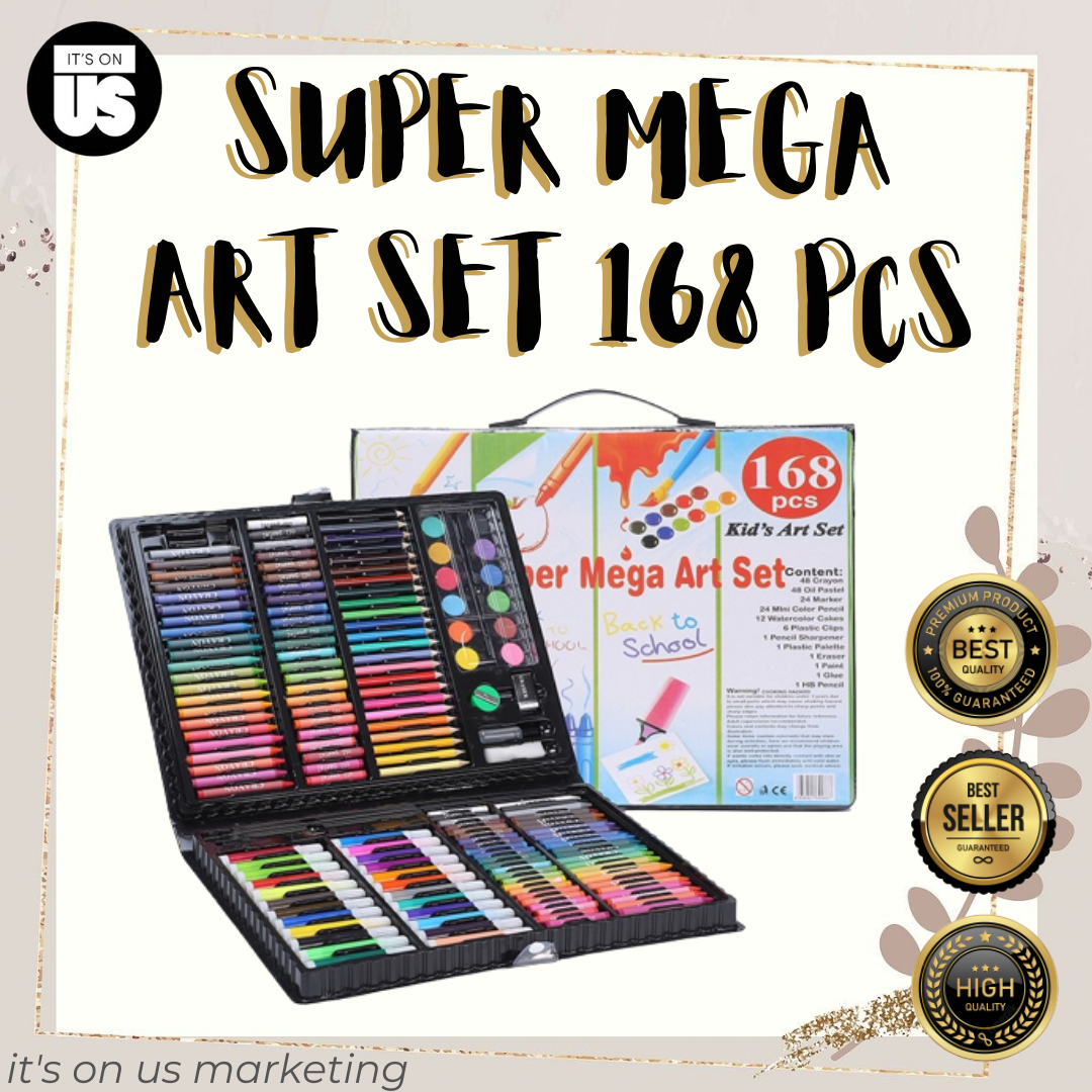 Best Seller SUPER MEGA ART SET 168 PCS | Super Mega Art Set | Super ...