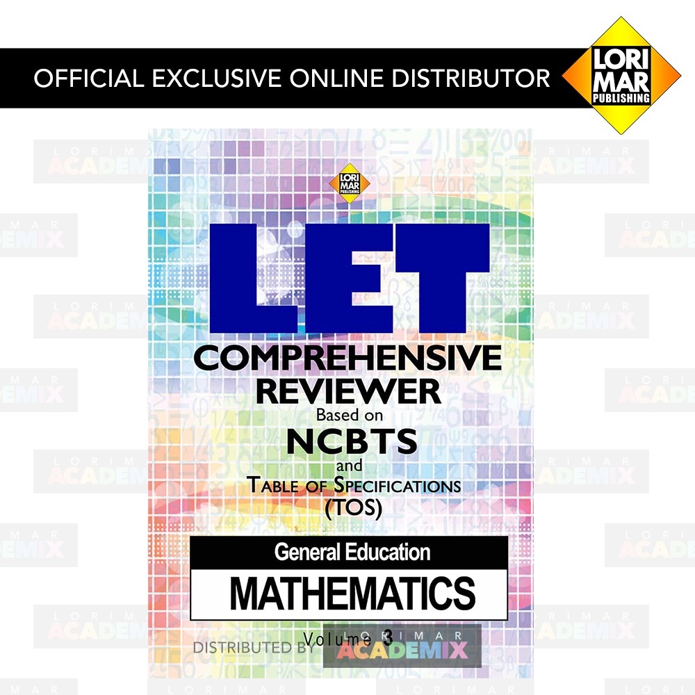 BOOK LET COMPREHENSIVE REVIEWER MATHEMATICS NCBTS | Lazada PH