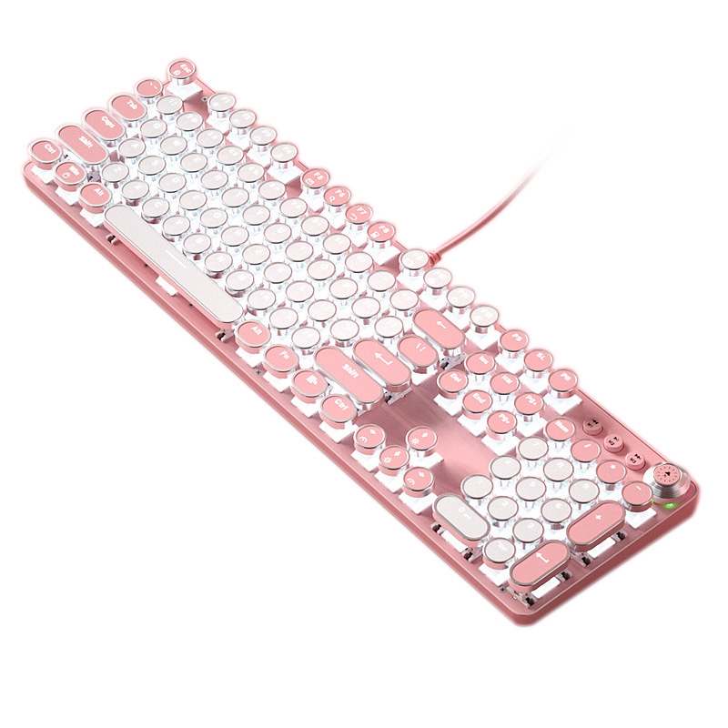 B.O.W Wired Gaming Mechanical Keyboard 104-Key Round Keys 9 Kinds of ...