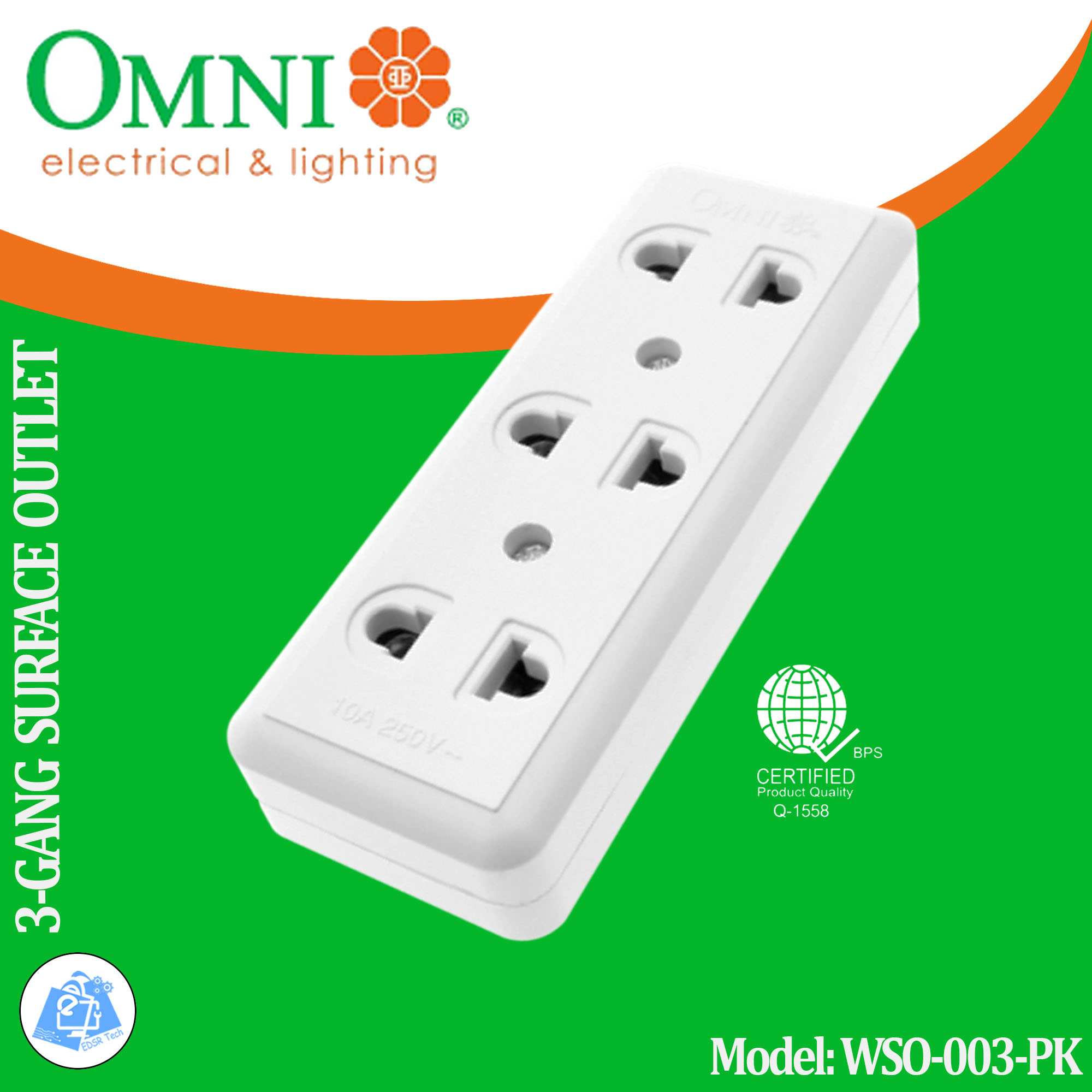 Omni 3 Gang Surface Outlet 10A 250V WSO-003-PK | Lazada PH