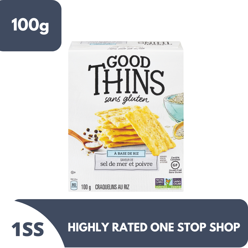Good Thins Gluten Free Sea Salt and Pepper 100g (Expiry Mar 10, 2023 ...