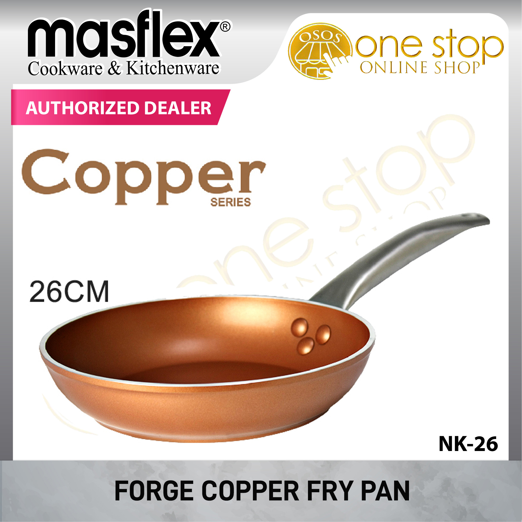 Masflex Original Forged Copper Series Non Stick Induction Fry Pan 26cm ...