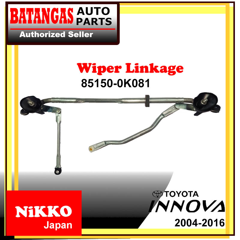 Wiper Linkage Assembly TOYOTA INNOVA 2004-2016 Part No.85150-0K081 ...
