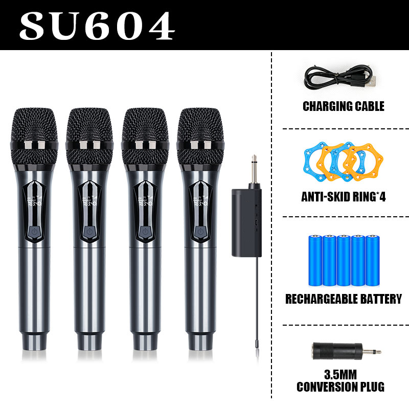 [Na-upgrade na bersyon ng pagsingil] SU604 UHF wireless na mikropono 5V charging, libreng ...