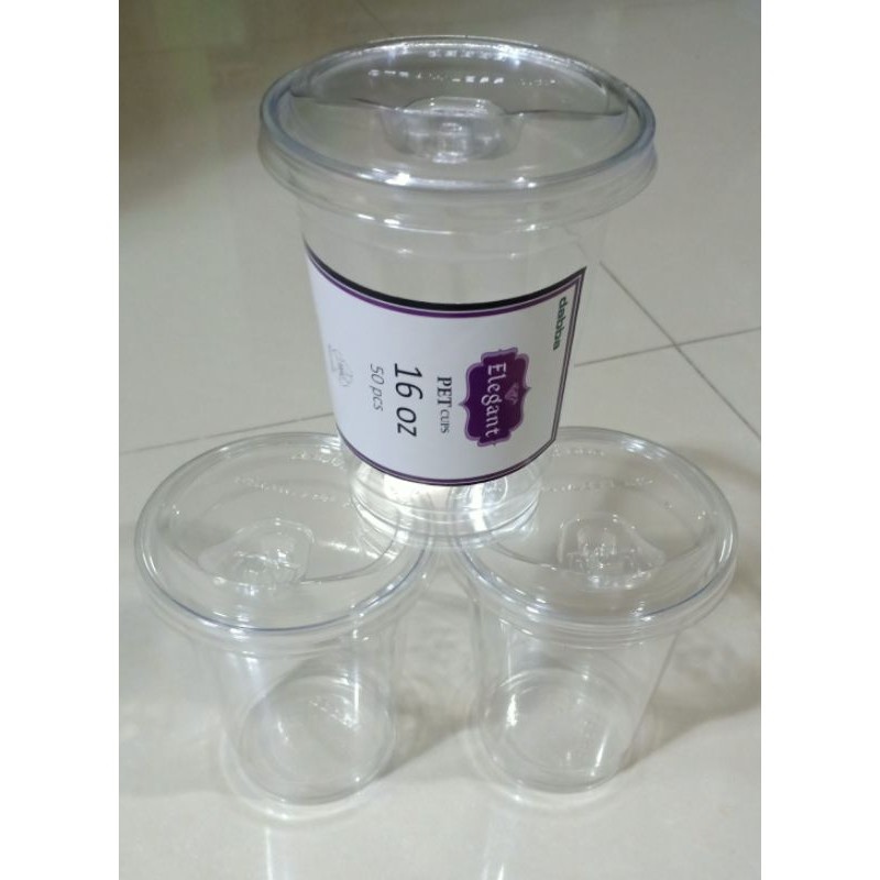 Iced Coffee PET Dabba Elegant Plastic Cups with Strawless Lid - Milk ...