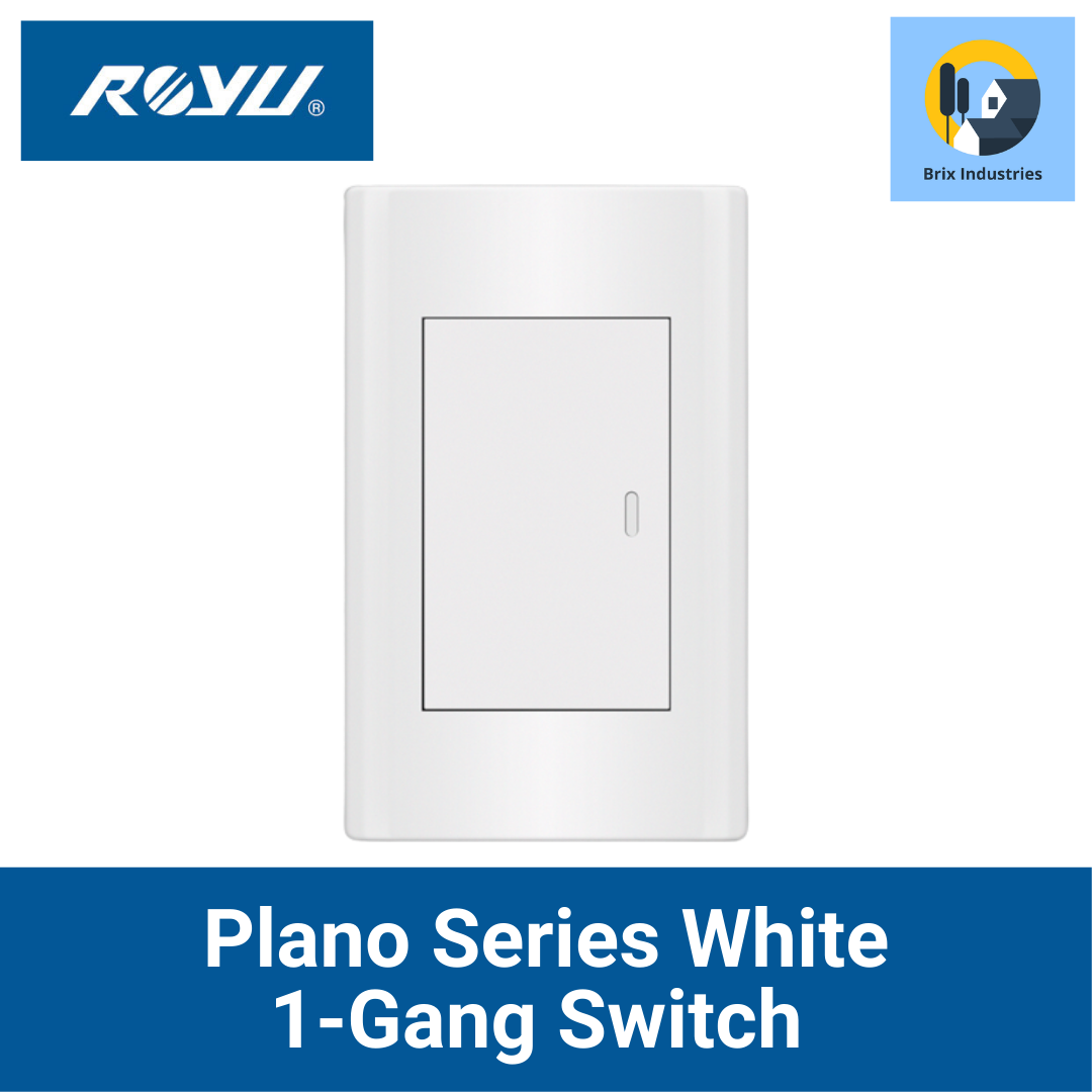 Royu White Plano Series 1 Way Switch Set 1 2 or 3 Gang MD511 MD513 or ...