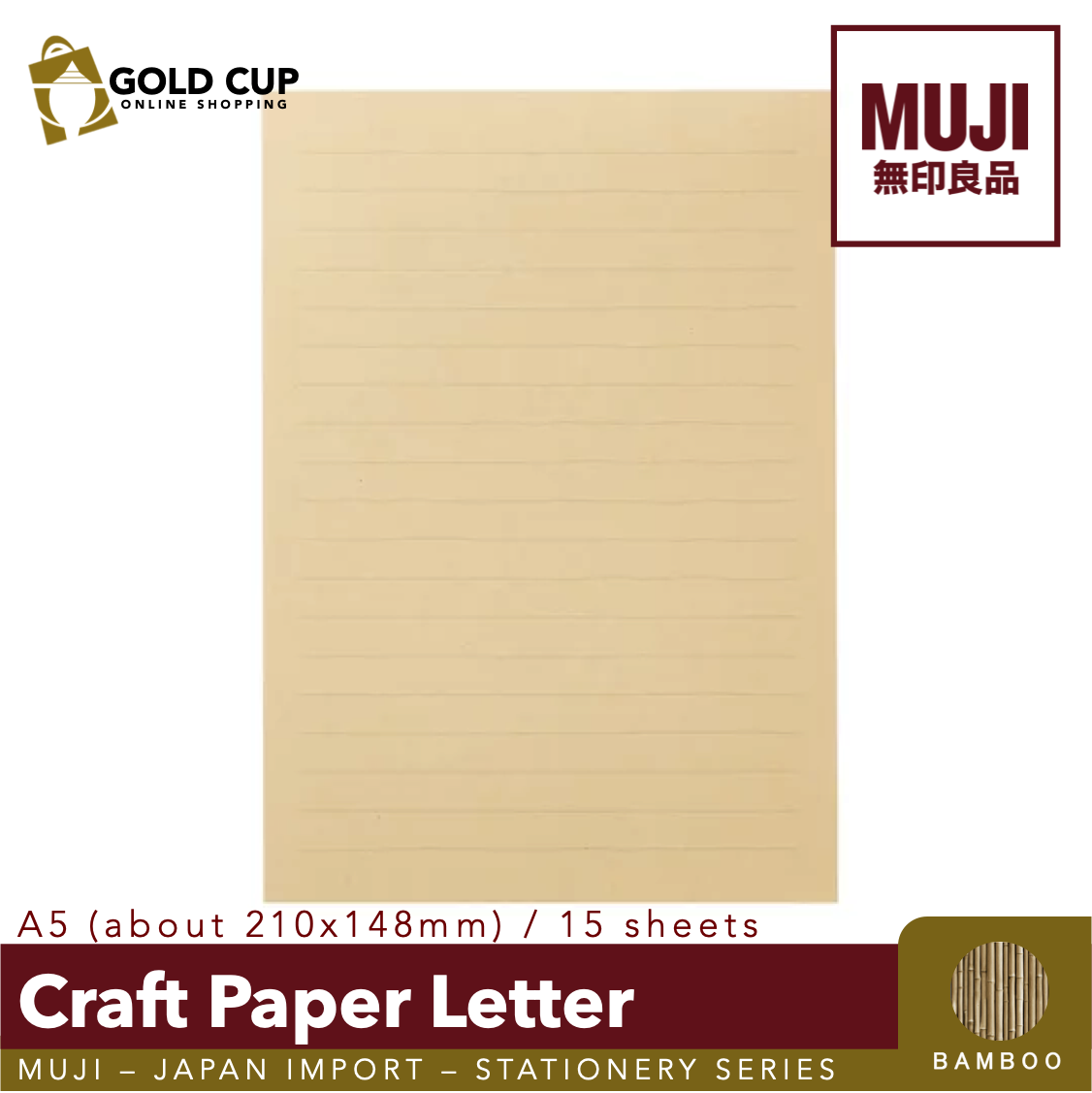 MUJI Bamboo Craft Paper Letter (Office Items) | Lazada PH