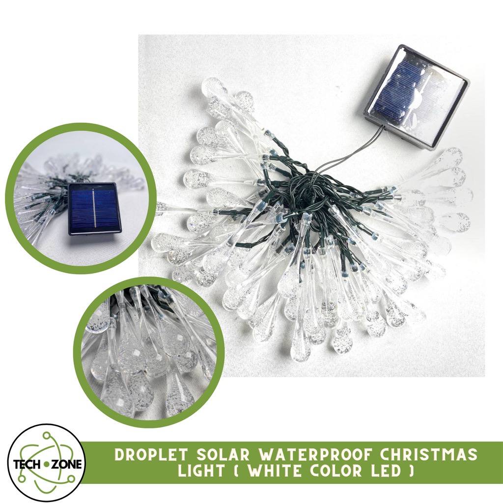 TECHZONE- Droplet solar waterproof christmas light ( white color Led ...