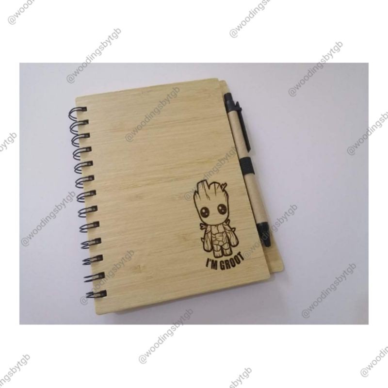 Engraved Bamboo Notebook with Kraft Pen (Personalized) | Lazada PH