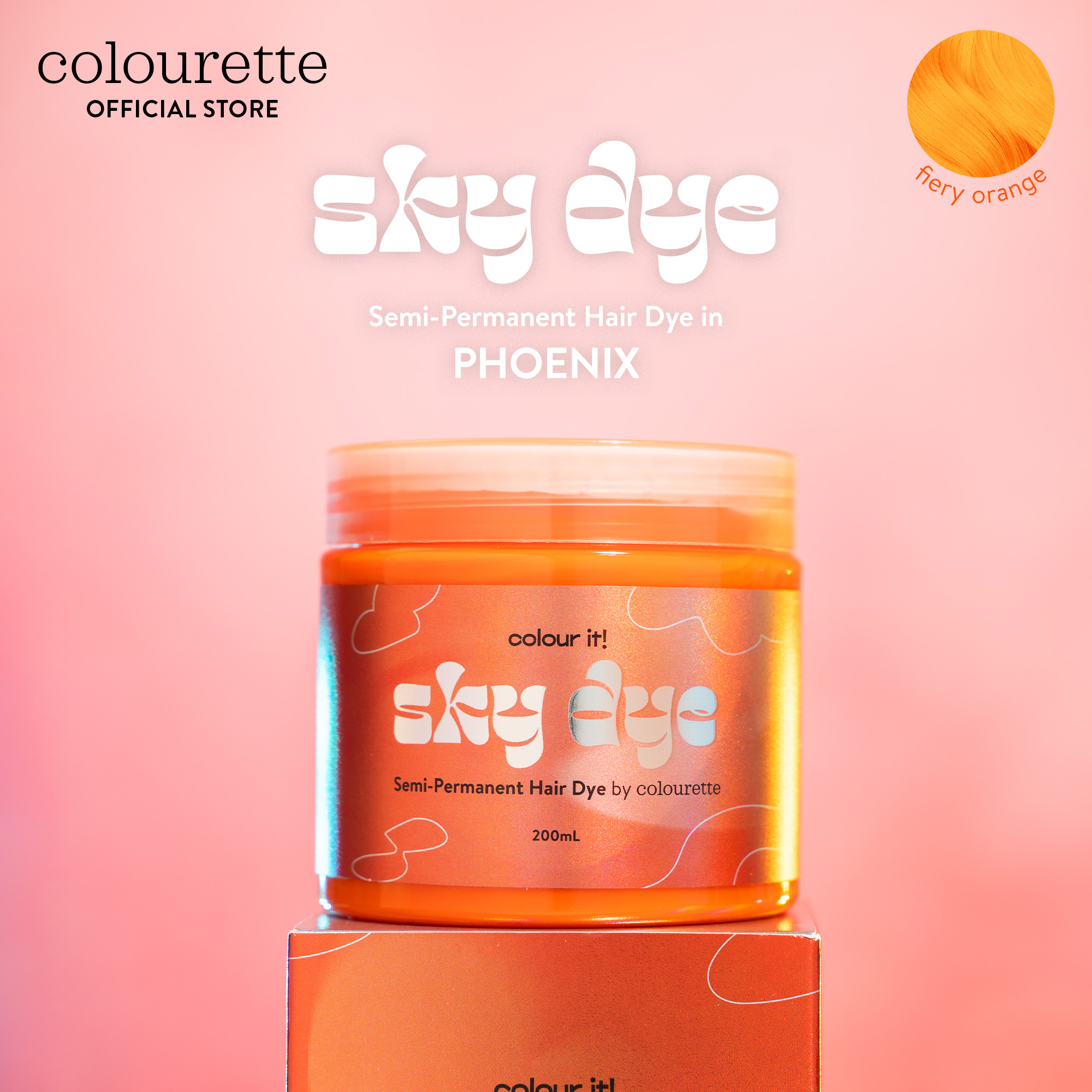Colourette Sky Dye in Phoenix [Orange, Semi-Permanent Hair Dye ...