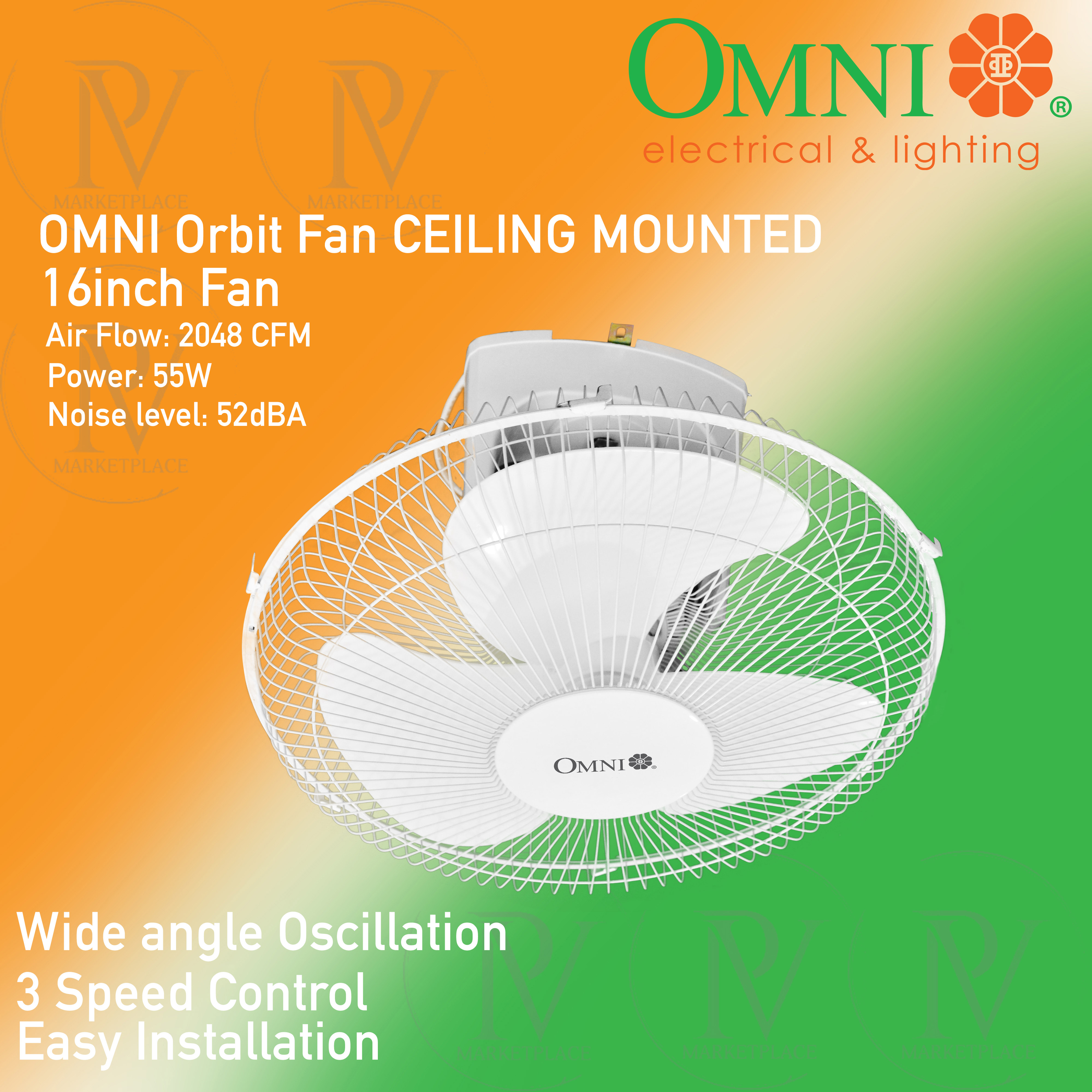 OMNI Ceiling Orbit Fan 16" VFO-400 | Lazada PH