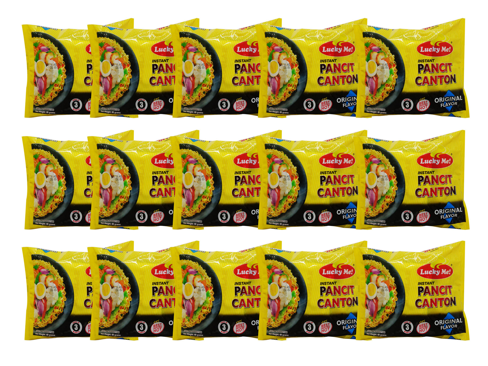 Yellow Lucky Me! Pancit Canton Original Flavor 60g 15's 270055 | Lazada PH