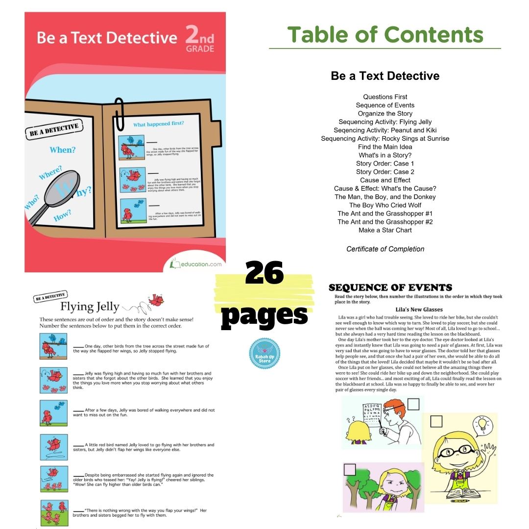 GRADE 2 (READING & WRITING) Activity Workbook Worksheet Homeschool ...