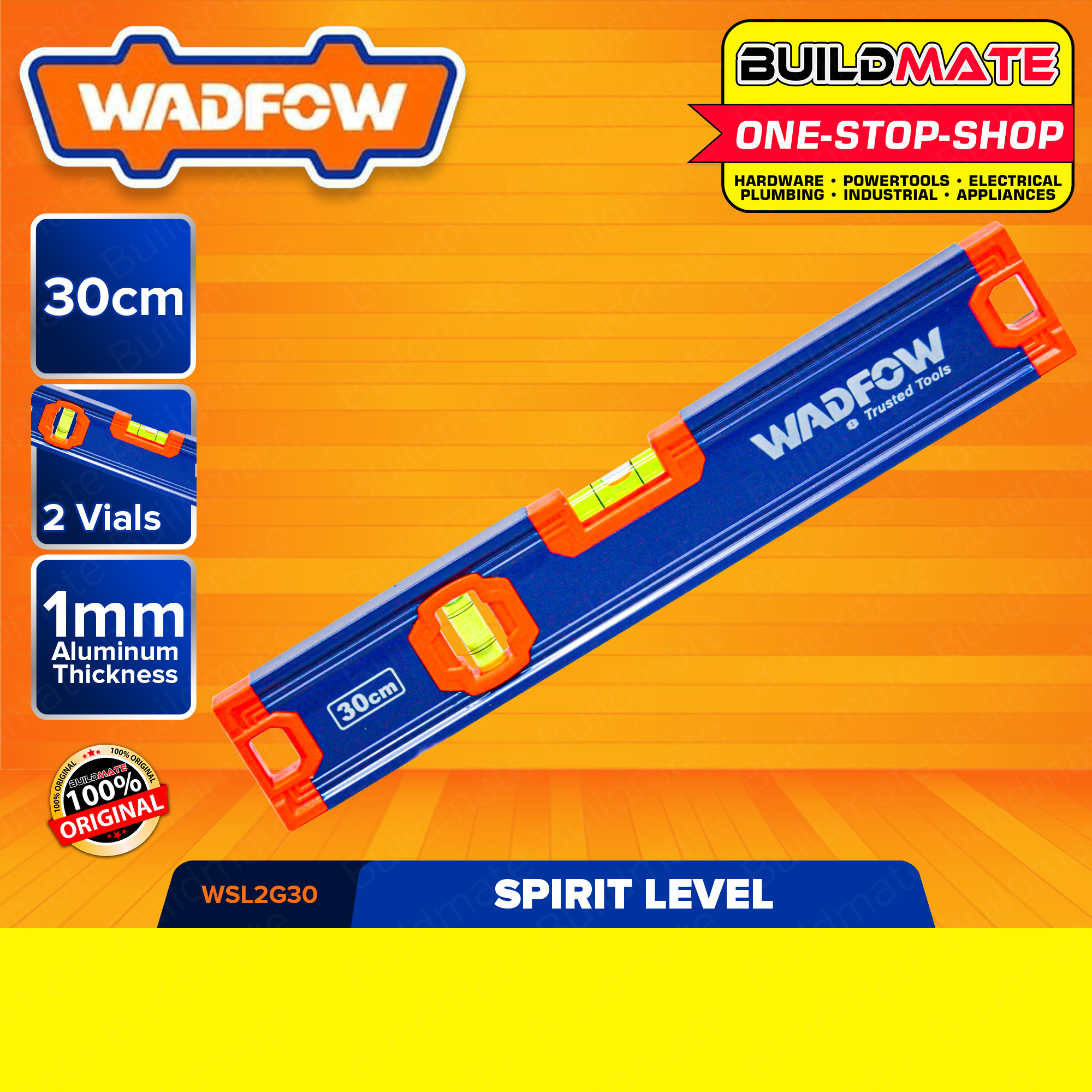 WADFOW Spirit Level 30CM Leveling Tool Aluminum Spirit Leveler Bubble ...