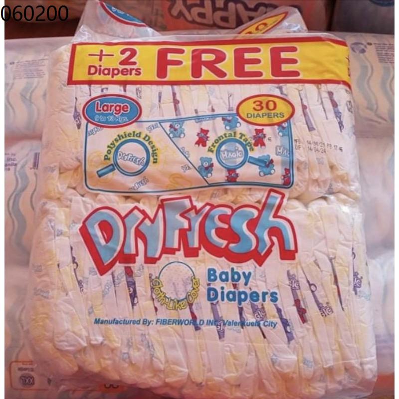Baby diapers dry fresh baby diapers murang diaper LARGE (30+2pcs ...
