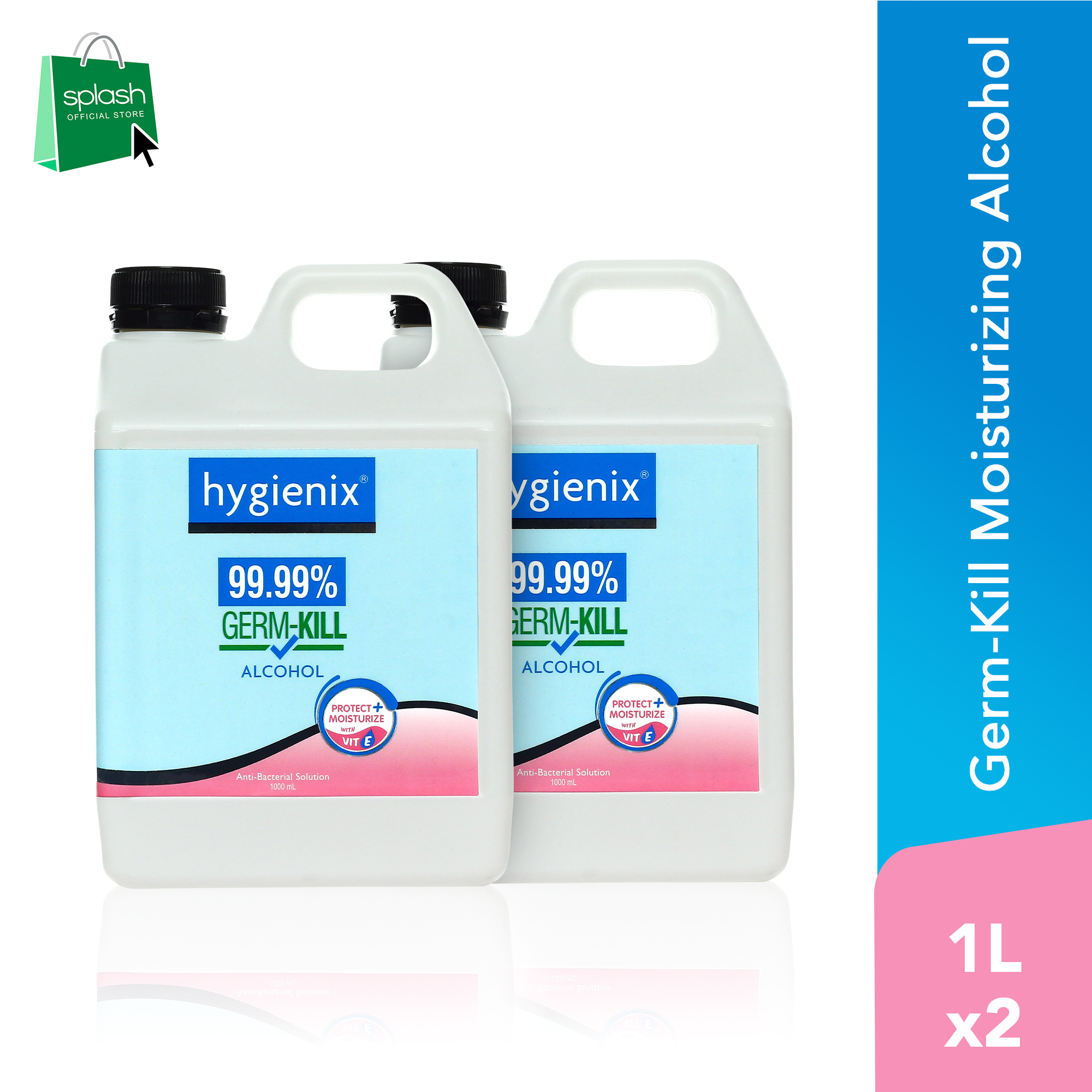 Hygienix Alcohol with Moisturizer 1 Liter No Pump set of 2 | Lazada PH