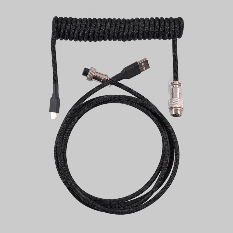 Coiled Cable for Mechanical Keyboard Custom Coiled Cable Wire USB Type ...