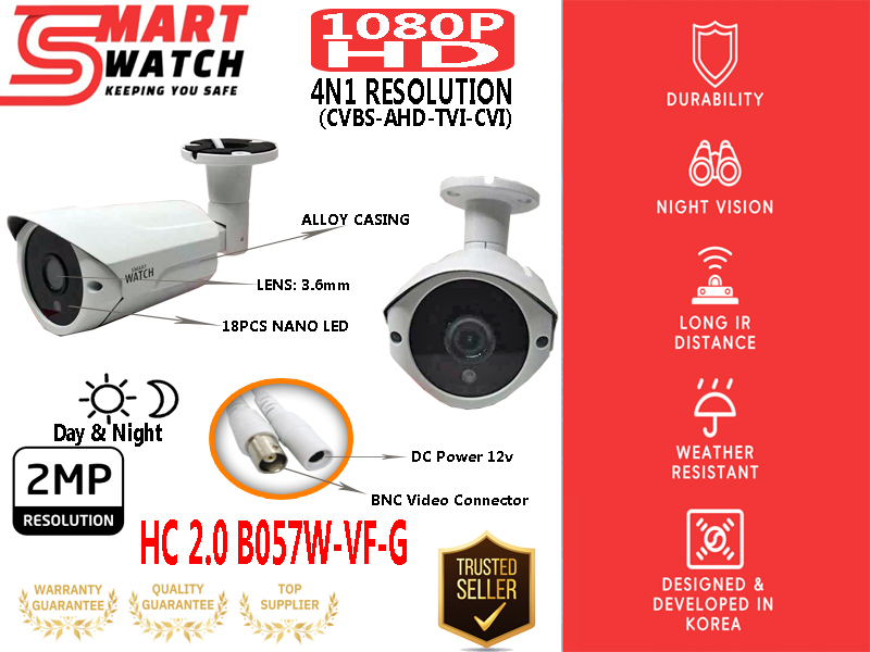 CCTV Camera BULLET TYPE 1080P/2MP RESOLUTION Outdoor Camera/High ...