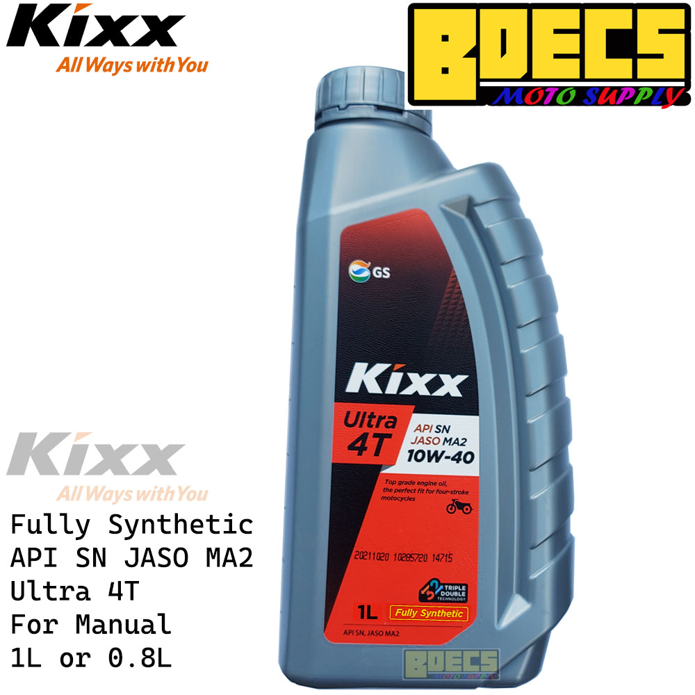 Kixx Engine Oil Ultra 4T Fully Synthetic 10W-40 High Performance Genuine Product I Bdecs | Lazada PH