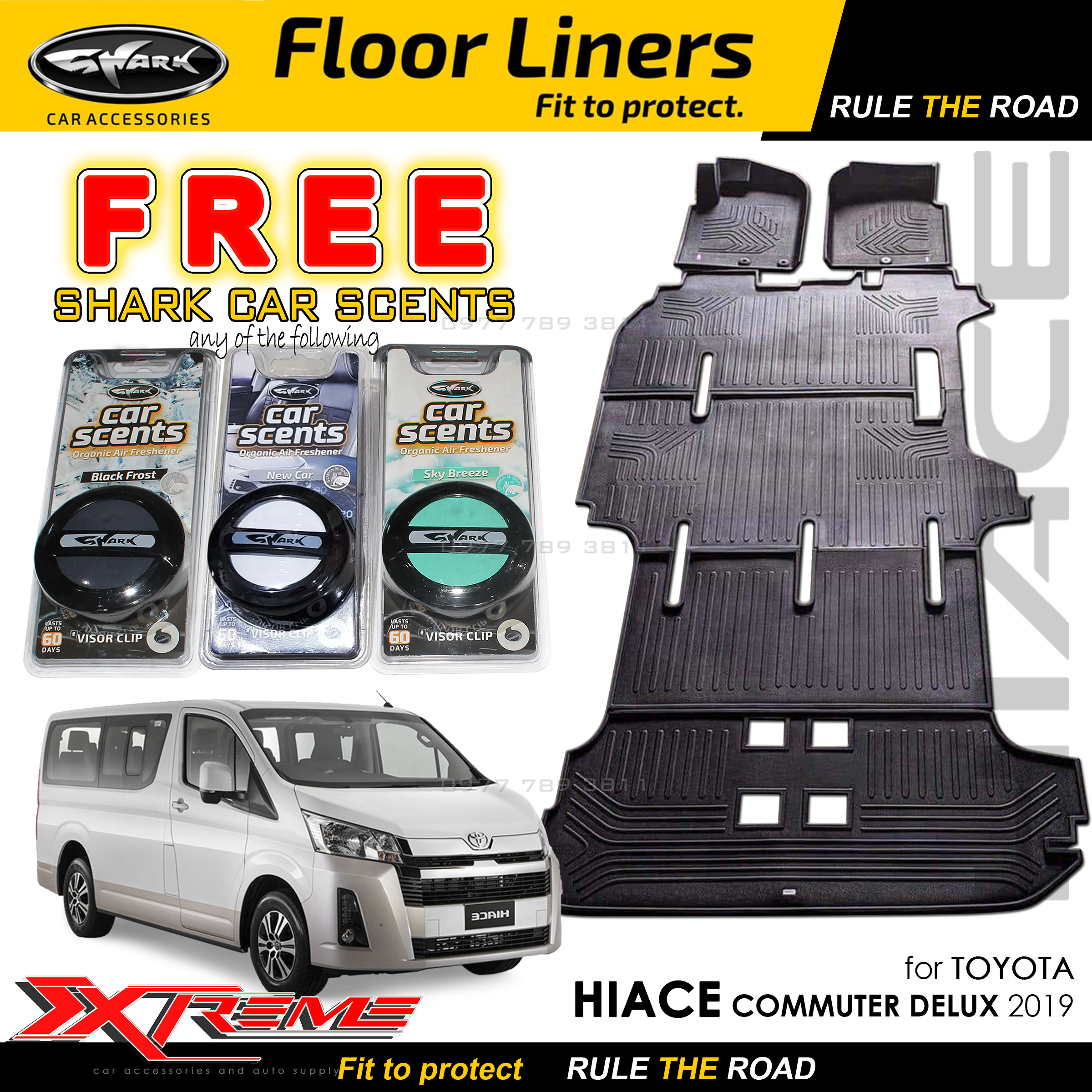 Toyota HiAce COMMUTER 2019 - 2022 Deep Dish Matting Shark Floor Liner ...