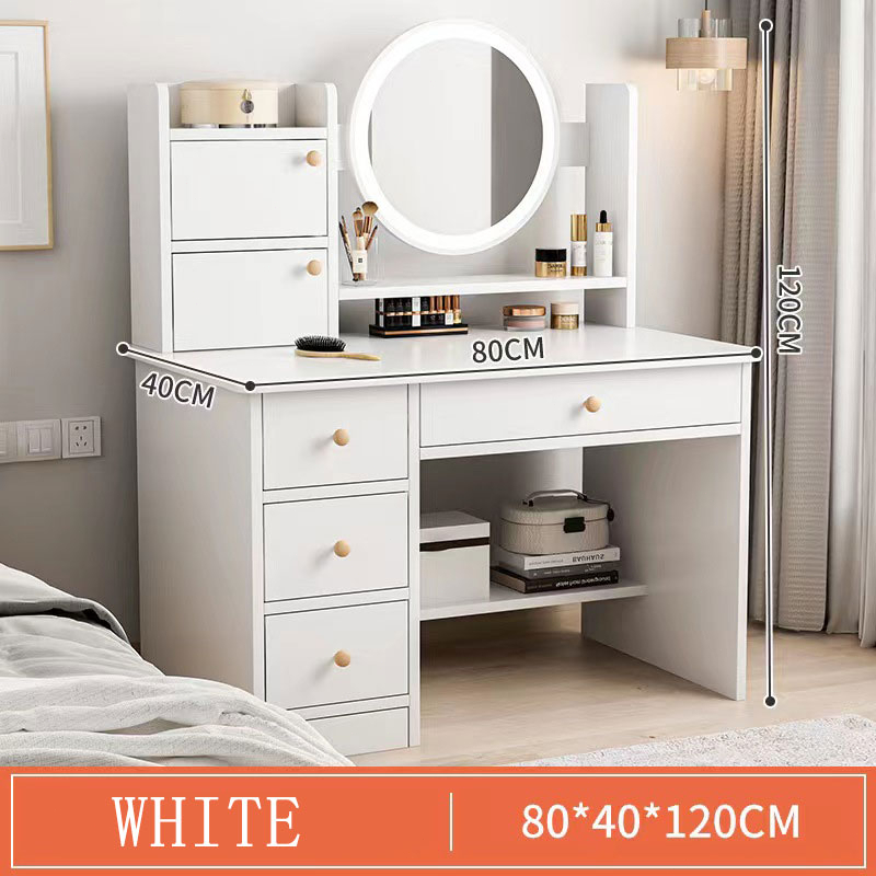 LED Light Dressing Table Bedroom Vanity Table Minimalist Modern ...