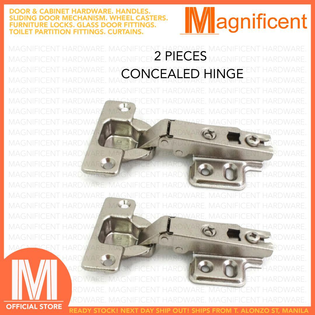 Push to Open Concealed Hinge Full Overlay for Cabinets (2 pcs) | Lazada PH