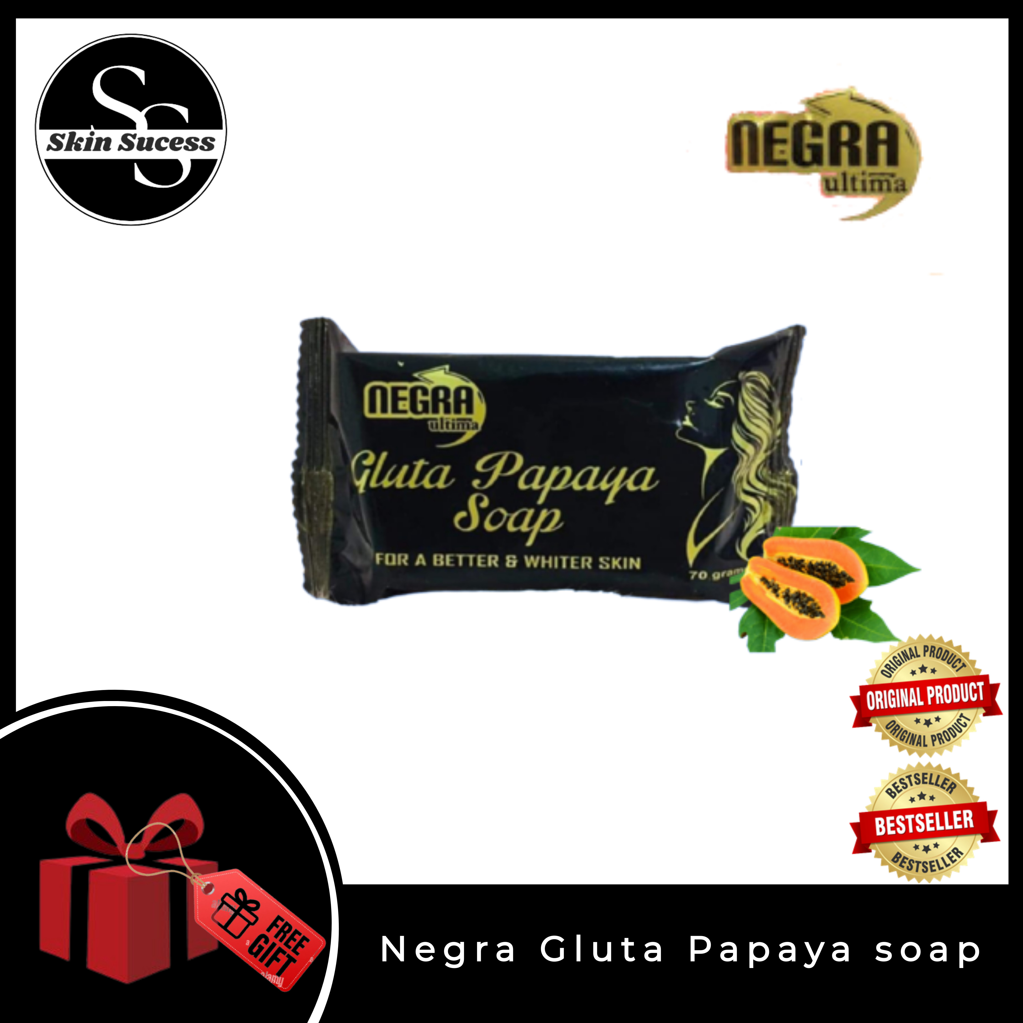 SKIN SUCCESS Negra Ultima Gluta Papaya SOAP | Anti-Oxidant, Anti-Aging ...