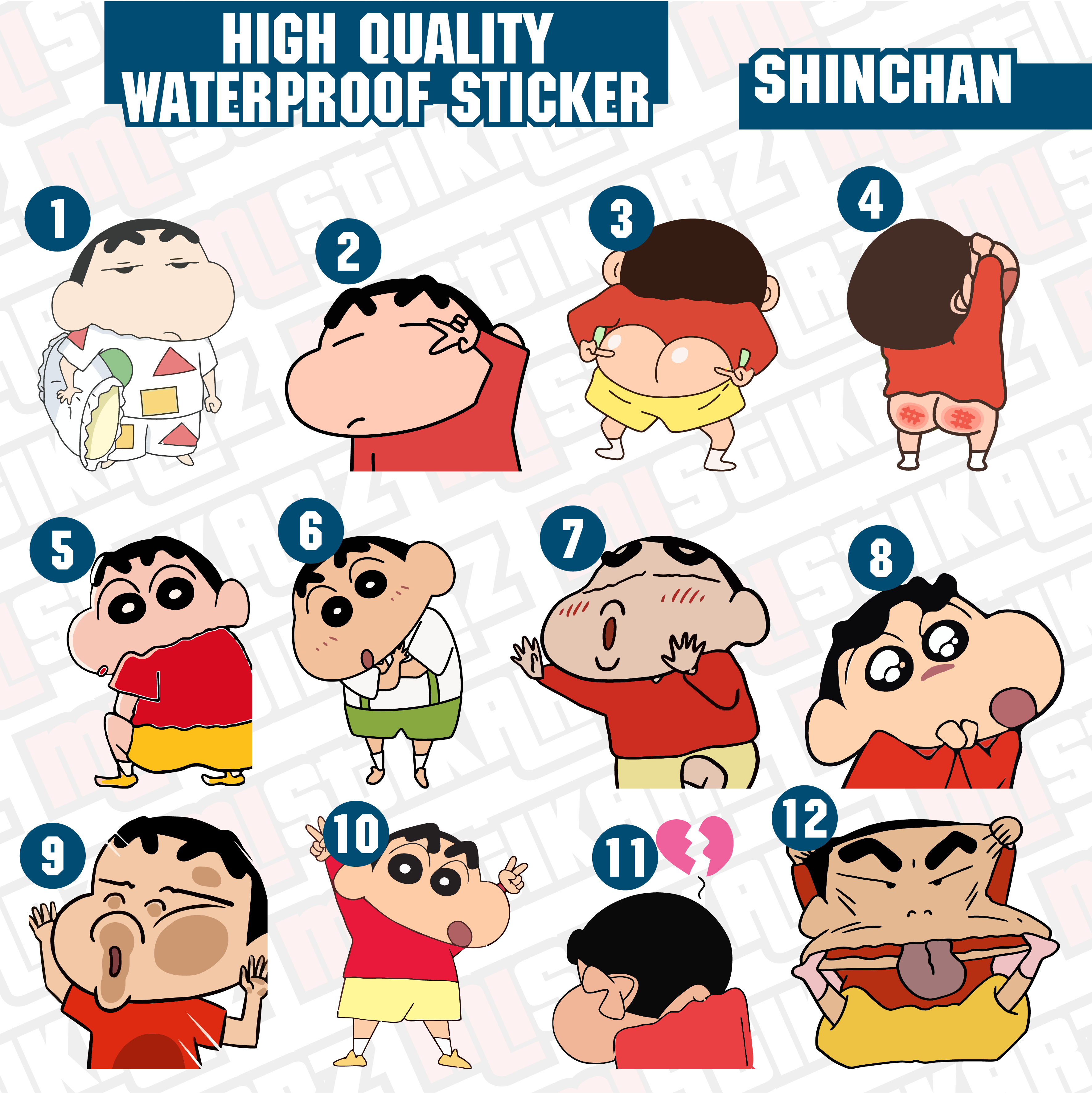 SHINCHAN - Waterproof Sticker | Lazada PH