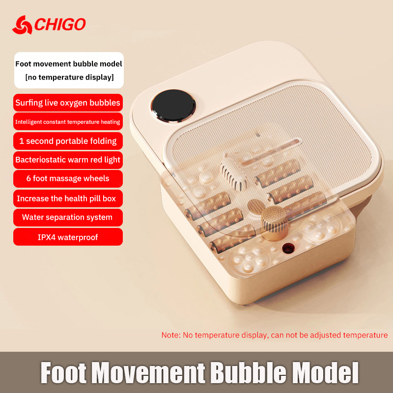 RISE Electric Foot Bath Massager with Automatic Heating, Foldable Foot ...