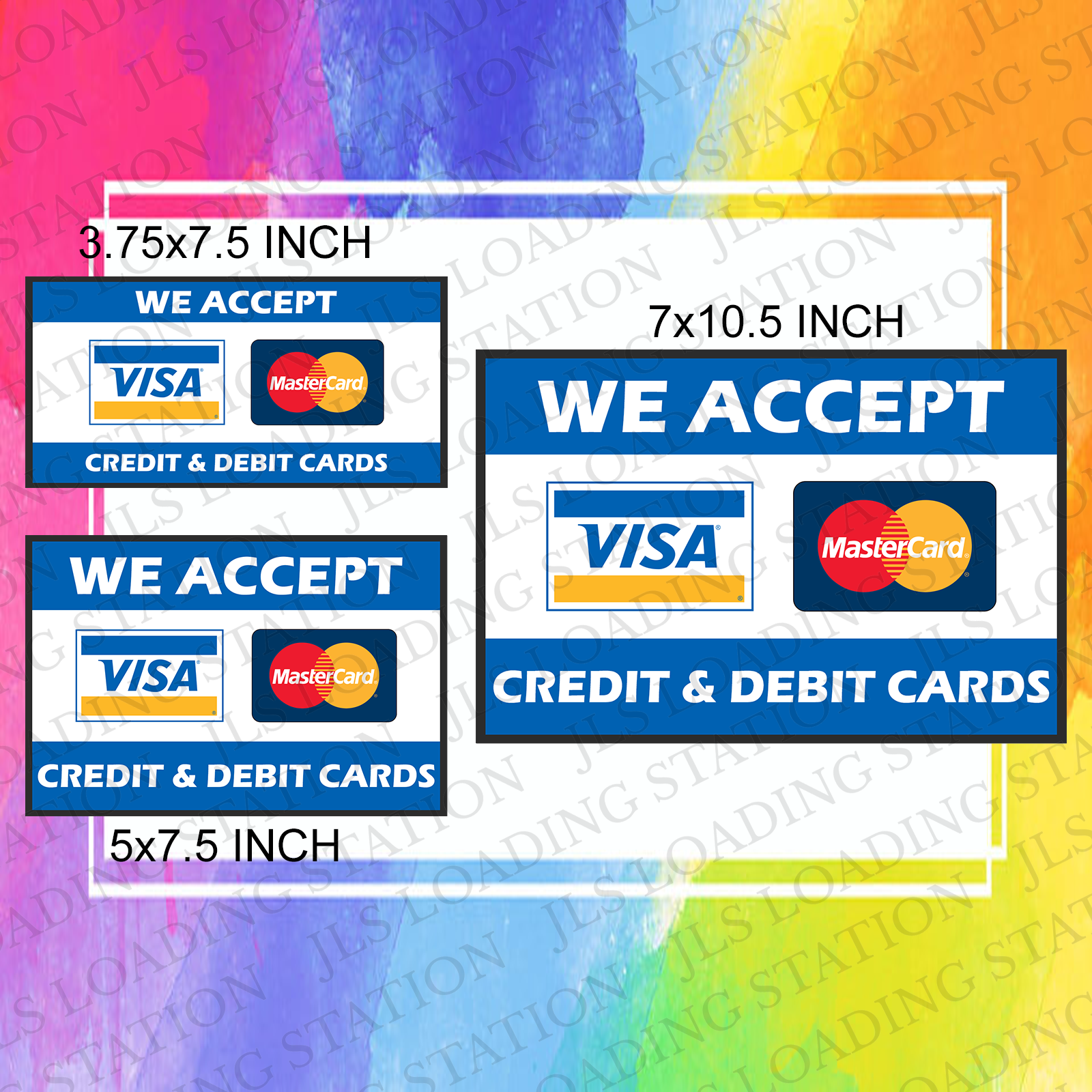 WE ACCEPT CREDIT & DEBIT CARDS (LAMINATED/PVC) SIGNAGE | Lazada PH