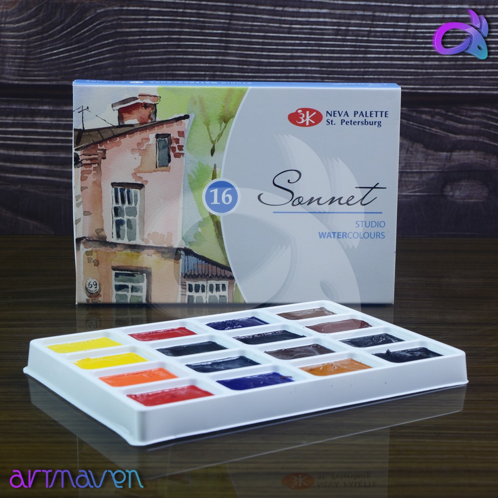 Sonnet Studio Watercolor 16 Colors Full Pan Set | Lazada PH