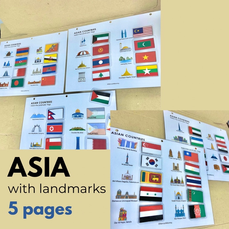 FLAGS COUNTRIES FLASHCARDS - Matching and Tracing Worksheets | Lazada PH