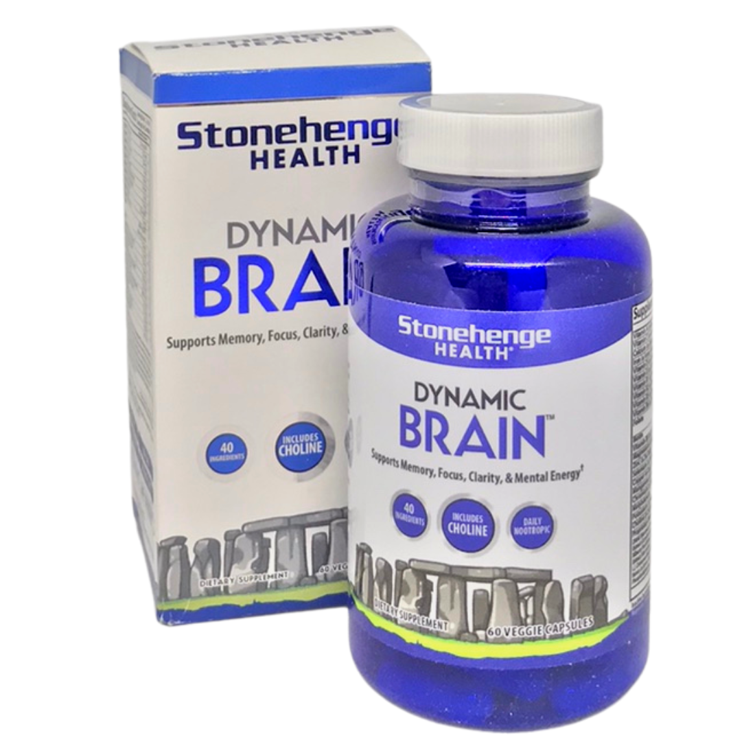Stonehenge Health Dynamic Brain Dietary Supplement 60 Veggie Capsules ...