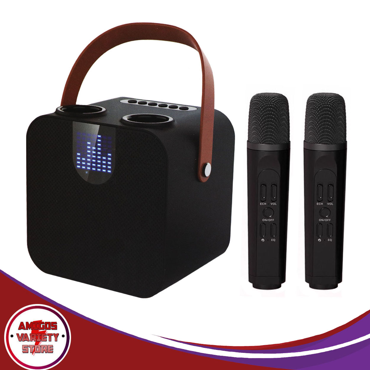 SP-200 Bluetooth Karaoke Speaker Portable Outdoor Singing Speaker With 2 Wireless Microphone ...