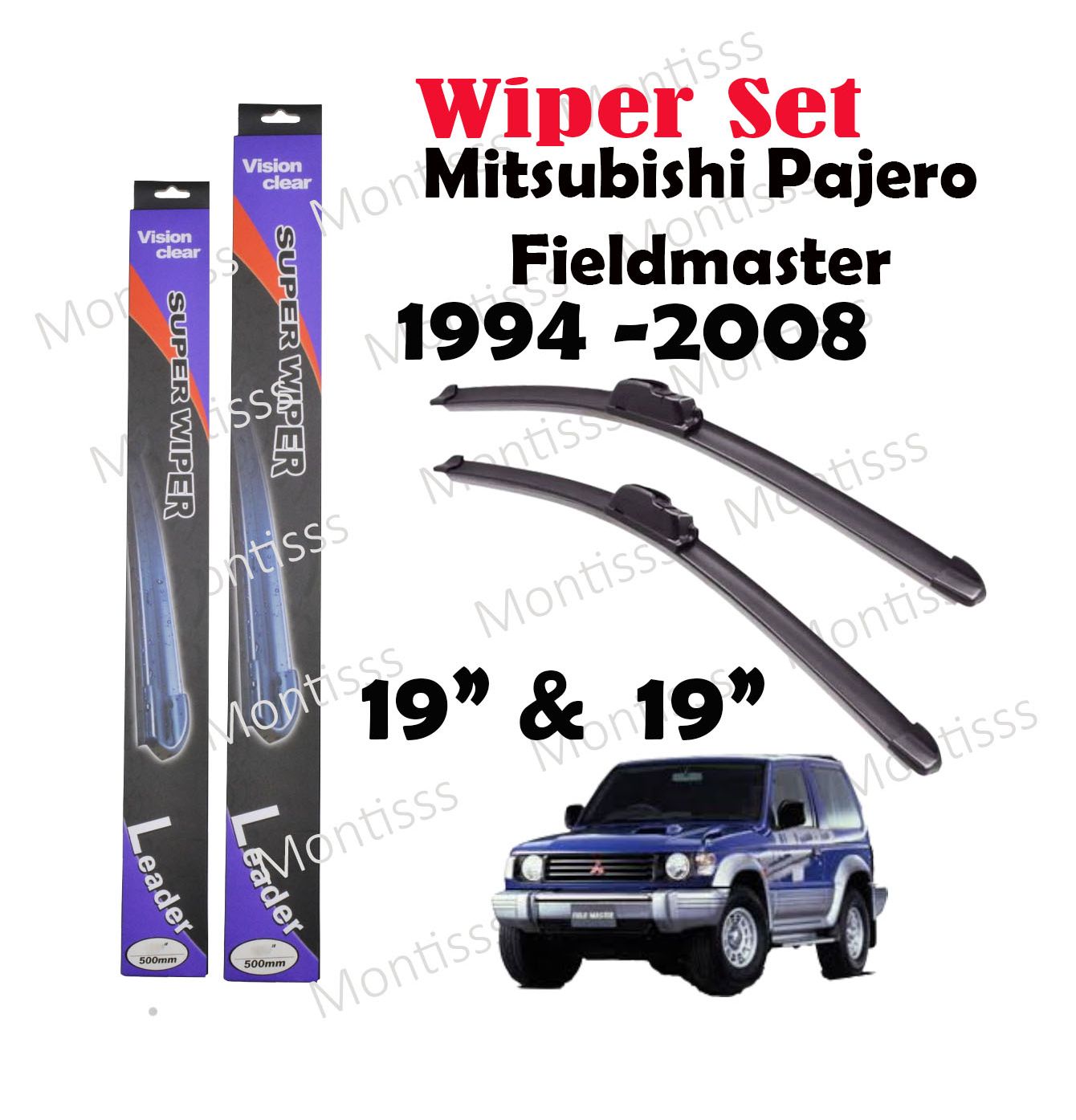 Super Wiper 19" & 19" Mitsubishi Pajero Field Master ( 1994-2008 ...
