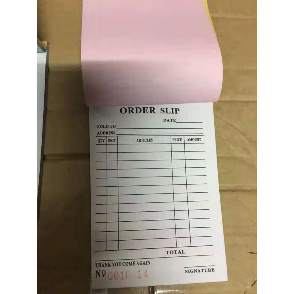 ORDER SLIP Carbonless Copy Paper 9x13cm (10 Books/1 Set) | Lazada PH