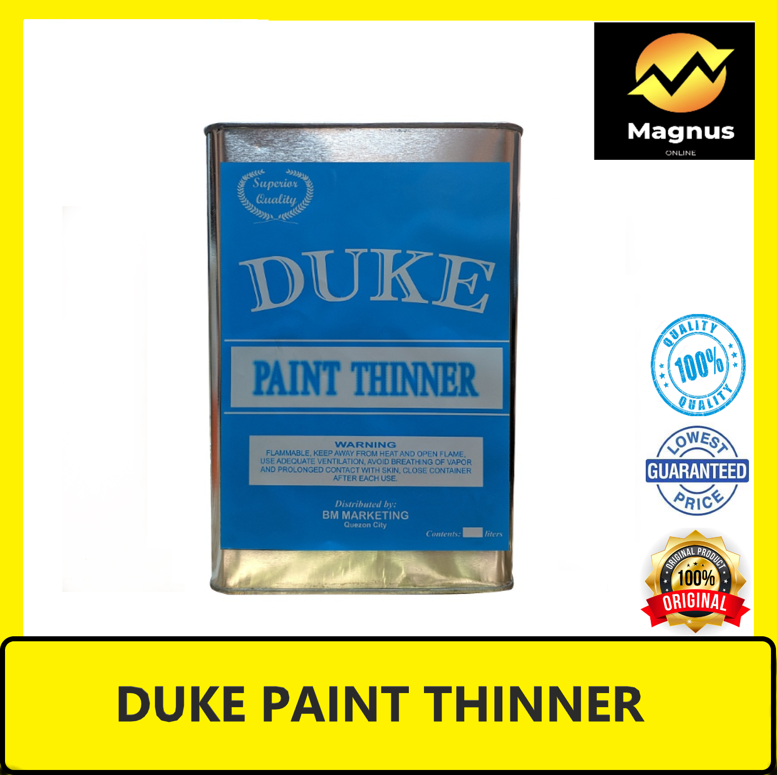 Duke Paint Thinner 350mL / 3 Liters / 4 Liters | Lazada PH