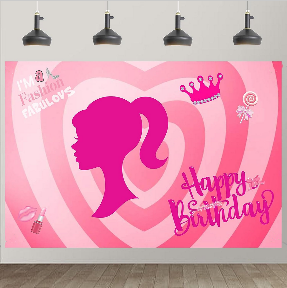 5x3ft Princess Barbie's Birthday Photography Backdrop for Princess Girl ...