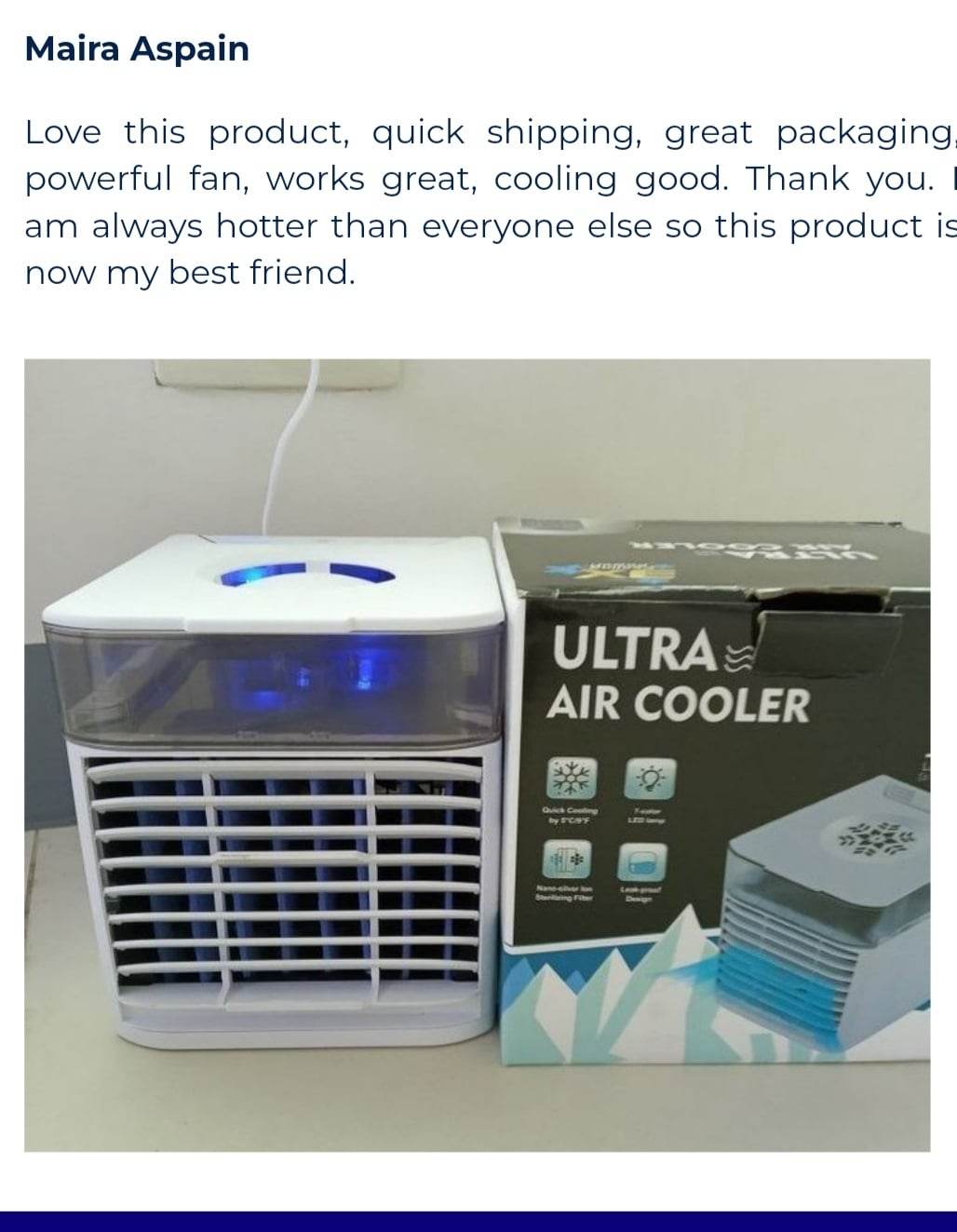 RAMIL Japan Arctic Air Ultra Air Cooler Mini Desktop Air Conditioner Evaporative Portable Mini ...
