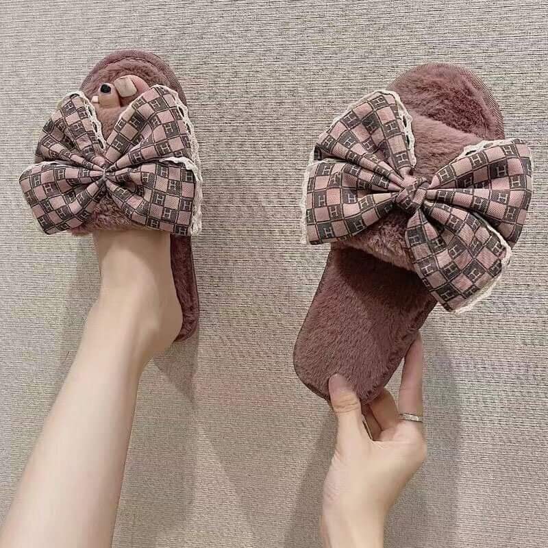 FLOPPY SLIDES SLIPPERS FOR WOMEN RIBBON DESIGN SLIPPERS HOUSE SLIPPERS ...