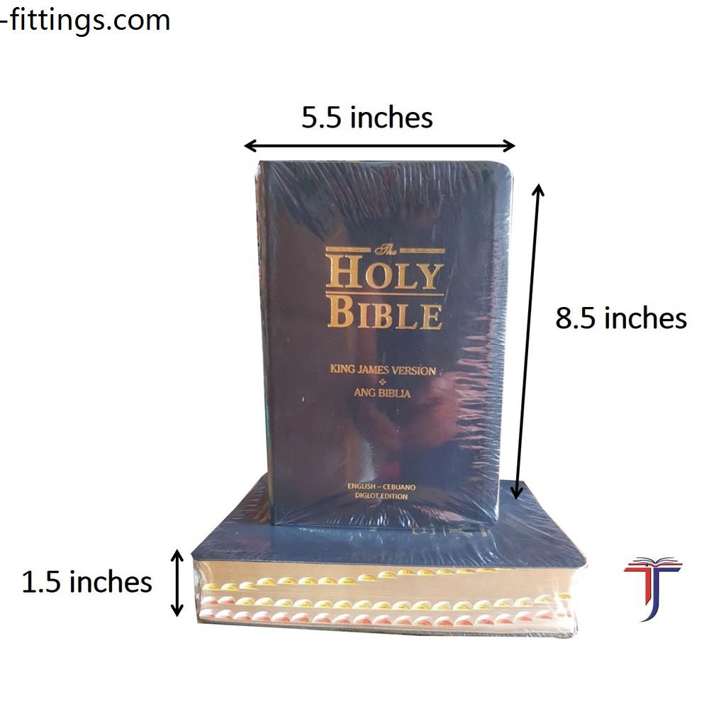 ♭The Holy Bible KJV CEBUANO Diglot BIBLE with THUMB INDEX Gold Edge 8 ...