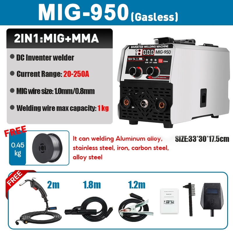 MMA-950 Welding Machine Portable Home MIG/MMA/TIG 3IN1 Heavy Duty and ...